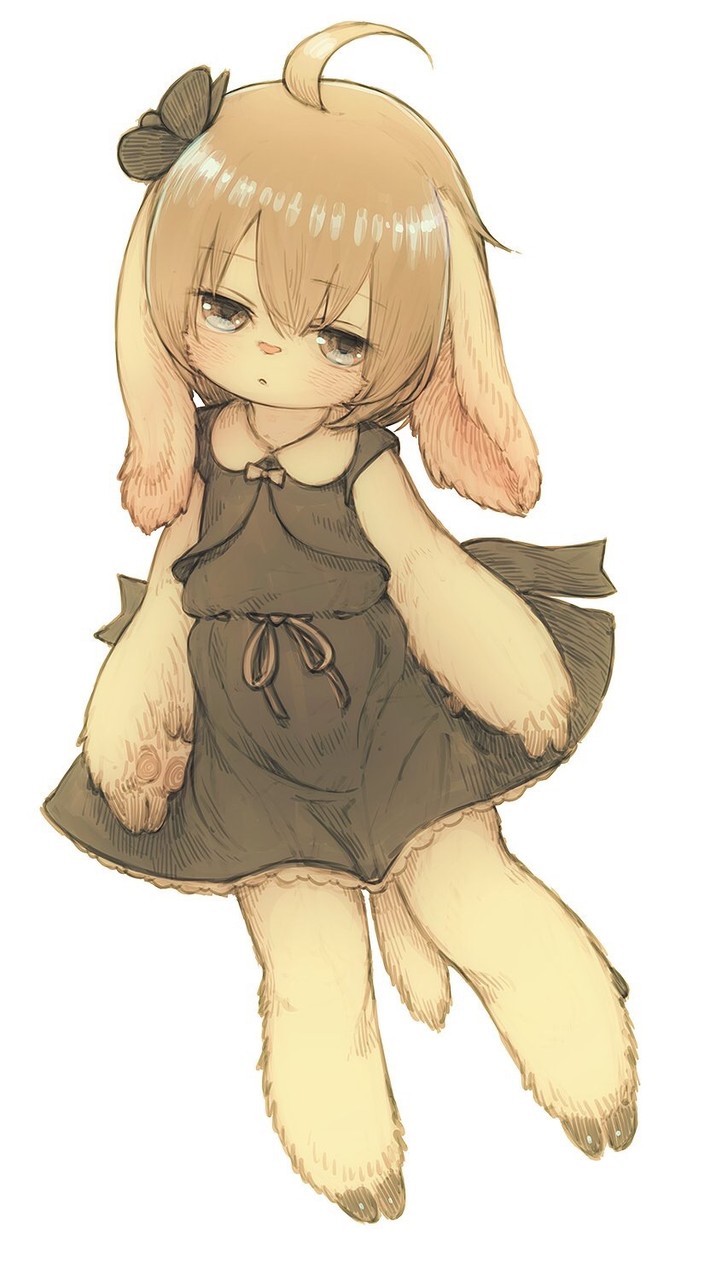 The Big ImageBoard (TBIB) - 1girl ahoge animal ears bunny ears child dress female feral lemma ...