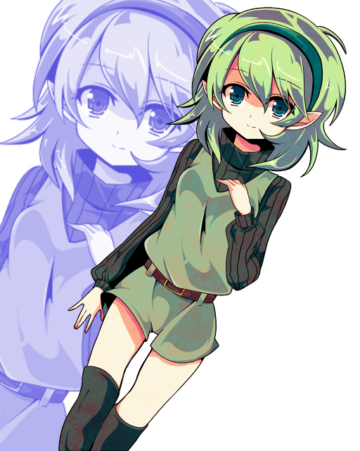 The Big ImageBoard (TBIB) - 1girl bad id bad pixiv id belt belt buckle buckle green eyes green ...