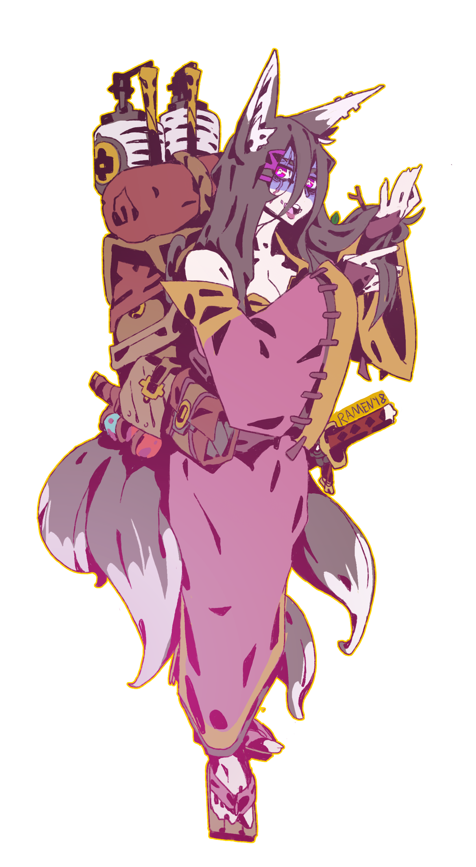 The Big ImageBoard (TBIB) - 1girl :d absurdres animal ears artist name backpack bag bridal ...