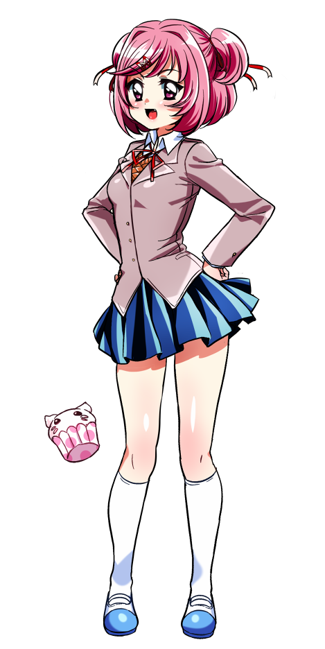 The Big ImageBoard (TBIB) - blue skirt cupcake doki doki literature ...