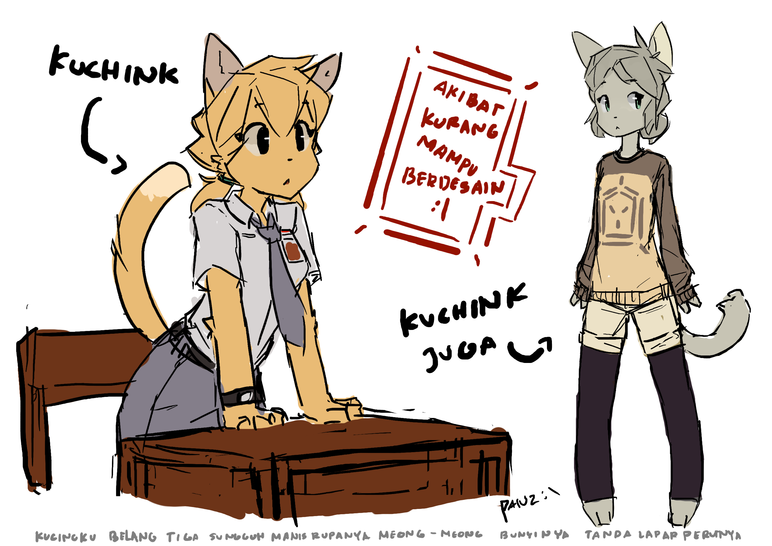 The Big ImageBoard (TBIB) - 2018 anthro chair clock clothed clothing desk domestic cat duo felid ...