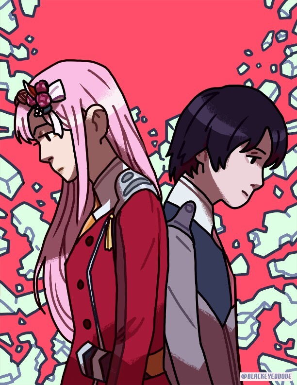 The Big ImageBoard (TBIB) - 1boy 1girl back-to-back bangs black hair ...