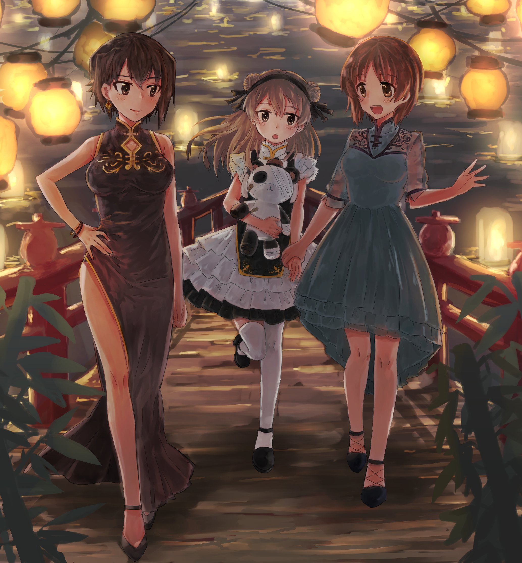 The Big ImageBoard (TBIB) - 3girls alternate costume black footwear ...
