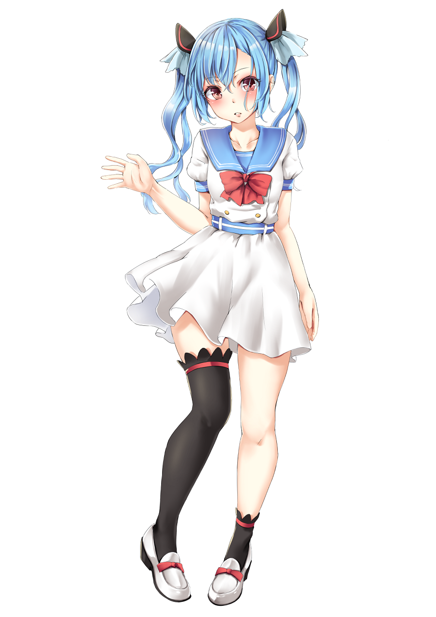The Big ImageBoard (TBIB) - bangs black legwear blue hair blue sailor ...