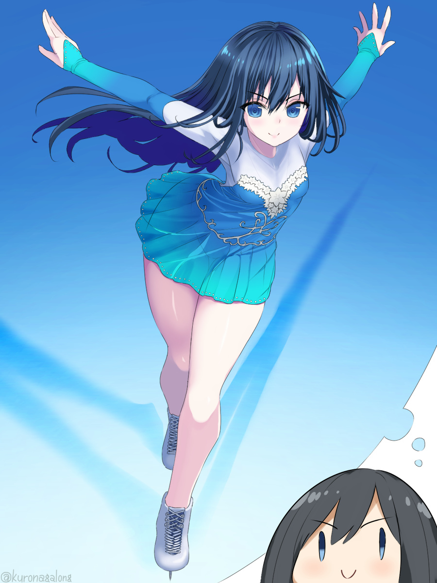 The Big ImageBoard (TBIB) - 1girl alternate costume asashio (kancolle) black hair blue ...