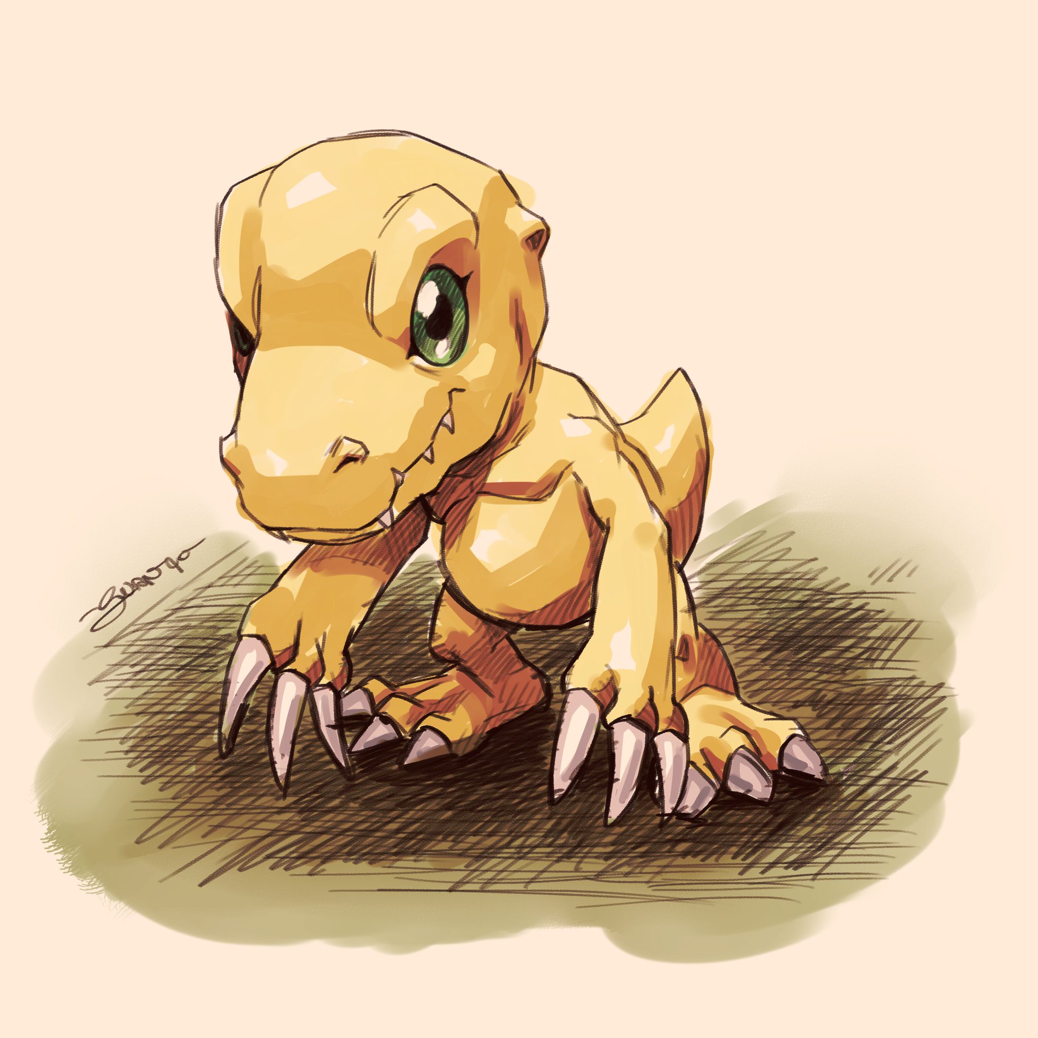 The Big ImageBoard (TBIB) - 3 fingers 3 toes agumon barefoot big head claws digimon fangs ...