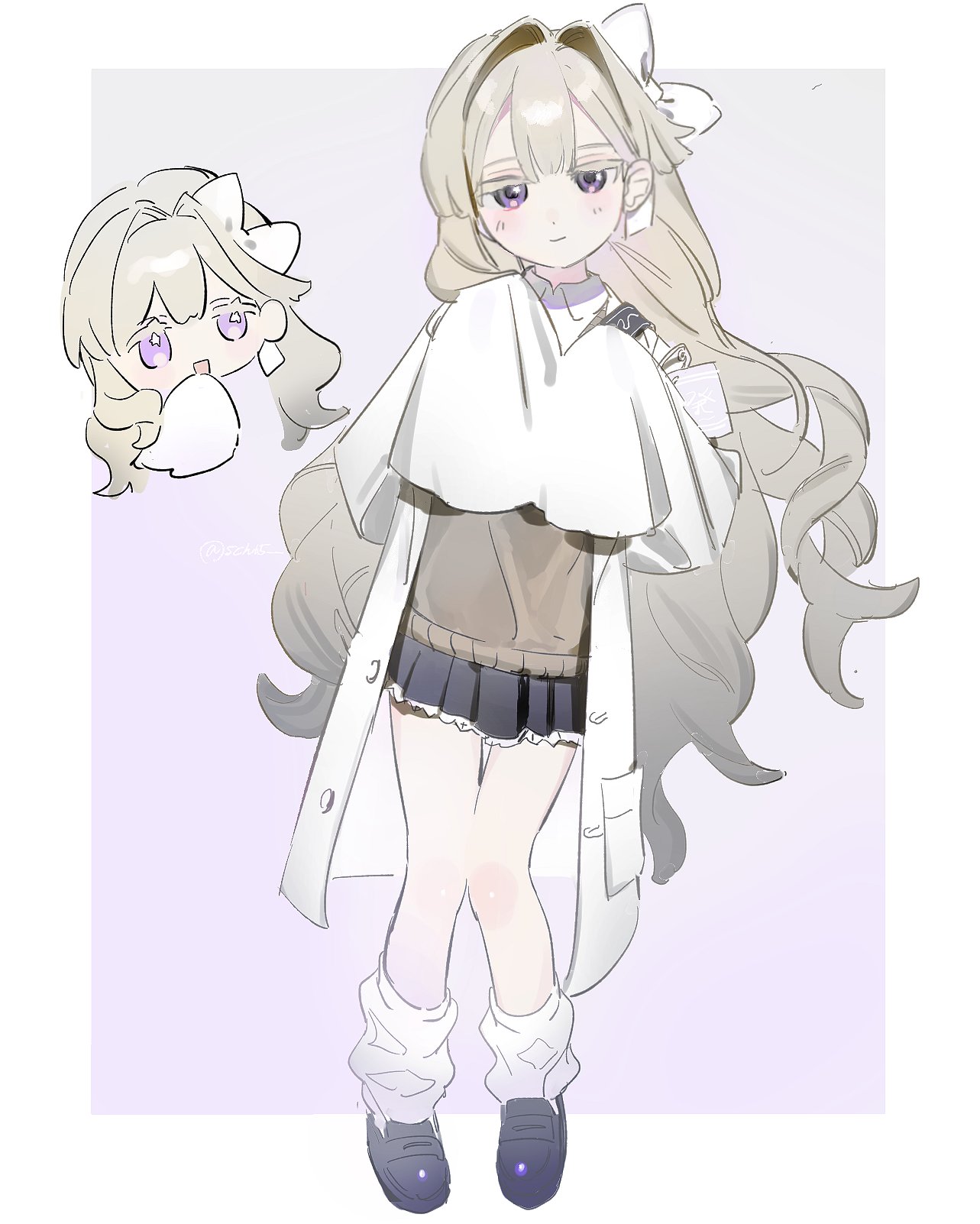 The Big ImageBoard (TBIB) - 1girl black footwear black skirt border bow ...