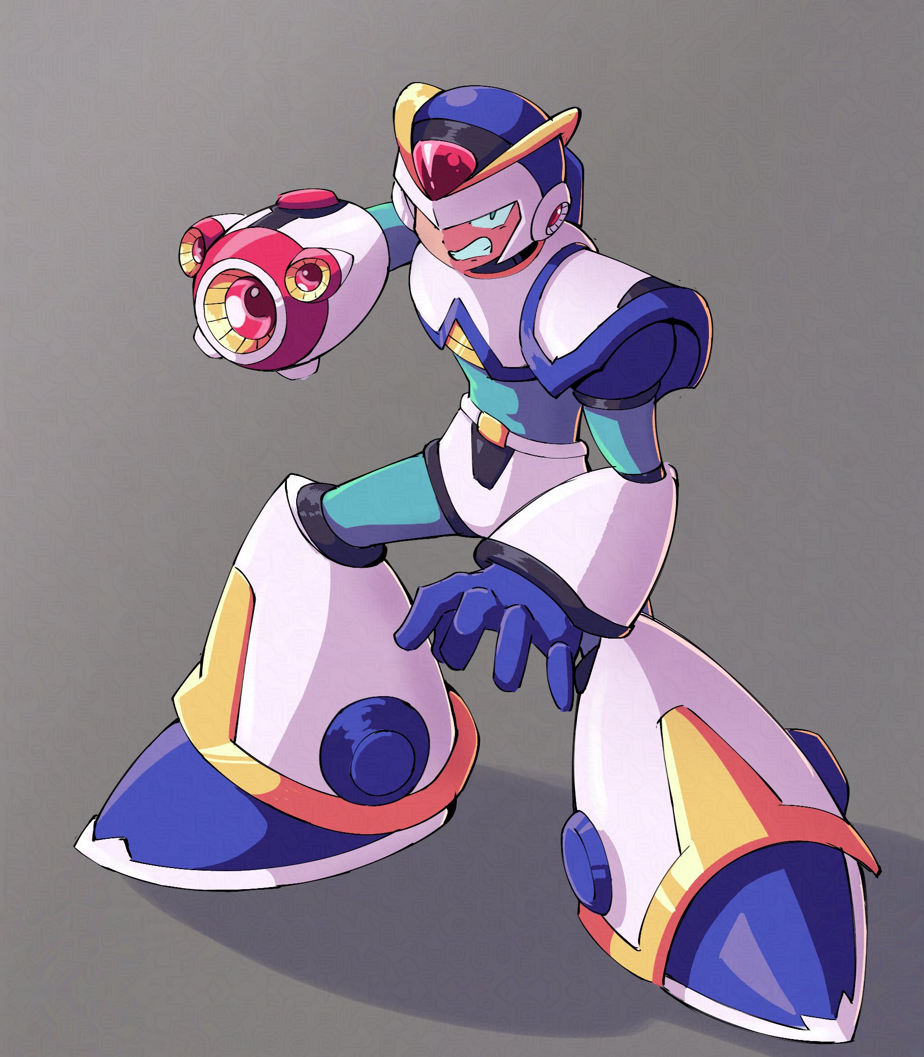 The Big ImageBoard (TBIB) - 1boy android arm cannon armor blue helmet ...