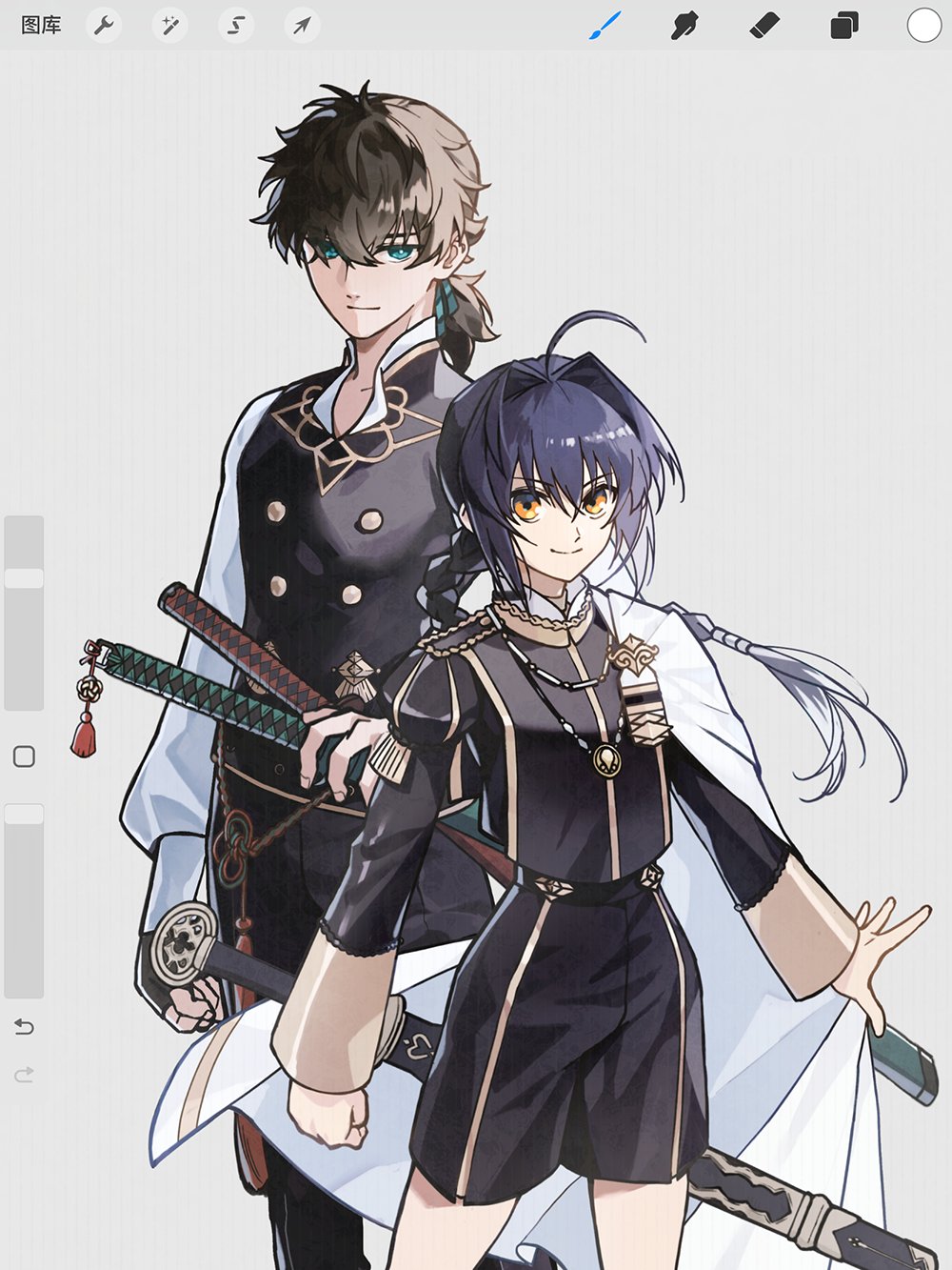 The Big ImageBoard (TBIB) - 1boy 1other ahoge androgynous art program ...