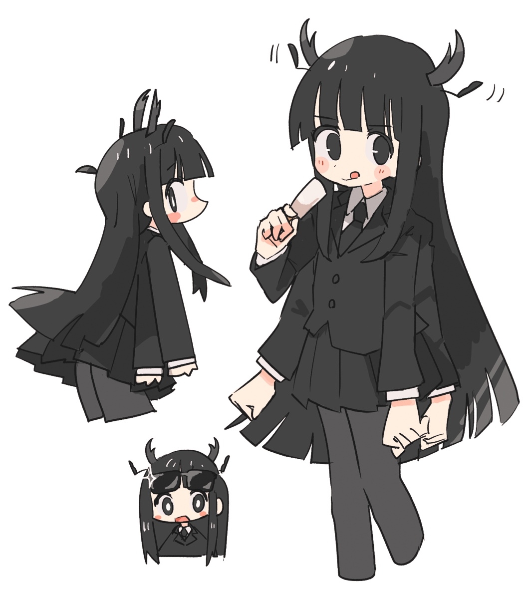 The Big ImageBoard (TBIB) - 1girl :q antennae arthropod girl black eyes black hair black ...