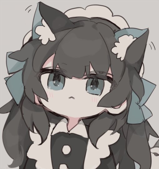 The Big ImageBoard (TBIB) - 1girl animal ears black hair blue eyes blush cat ears cat girl chibi ...