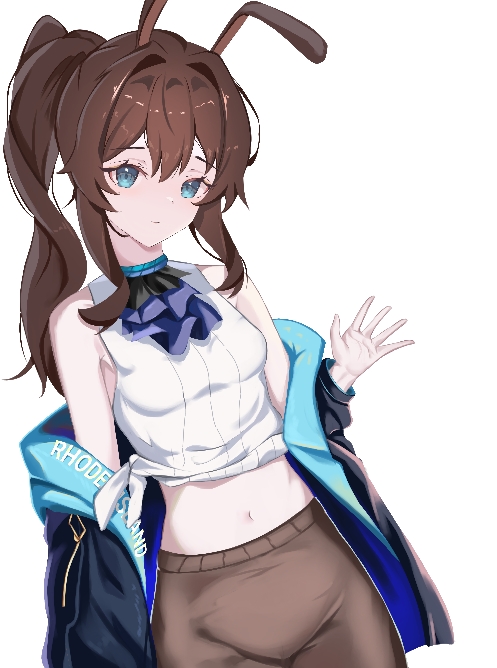 The Big ImageBoard (TBIB) - 1girl amiya (arknights) animal ears arknights ascot black jacket ...