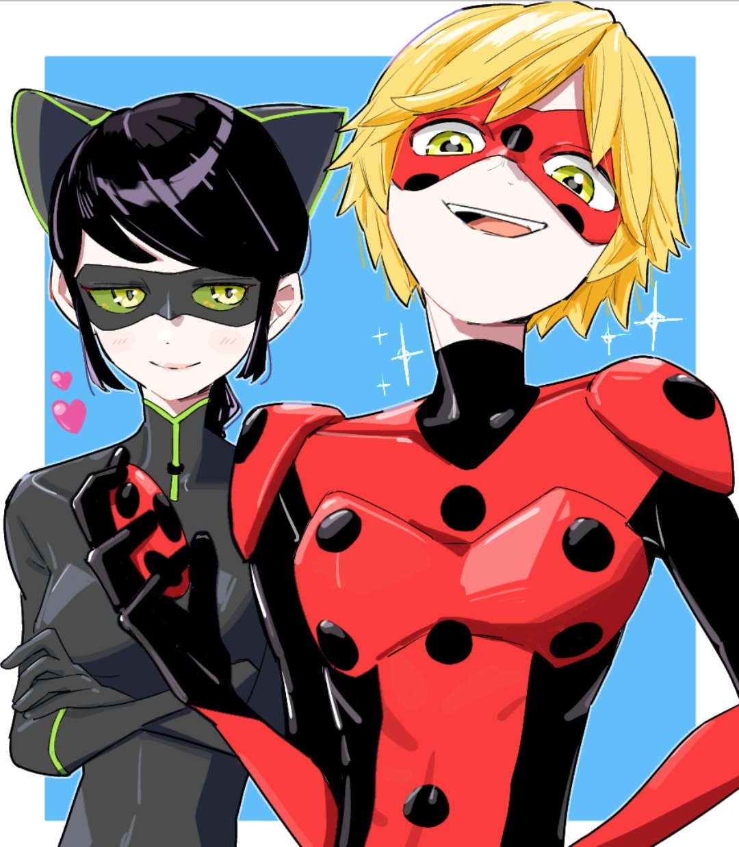 The Big ImageBoard (TBIB) - 1boy 1girl adrien agreste animal ears black bodysuit black hair ...