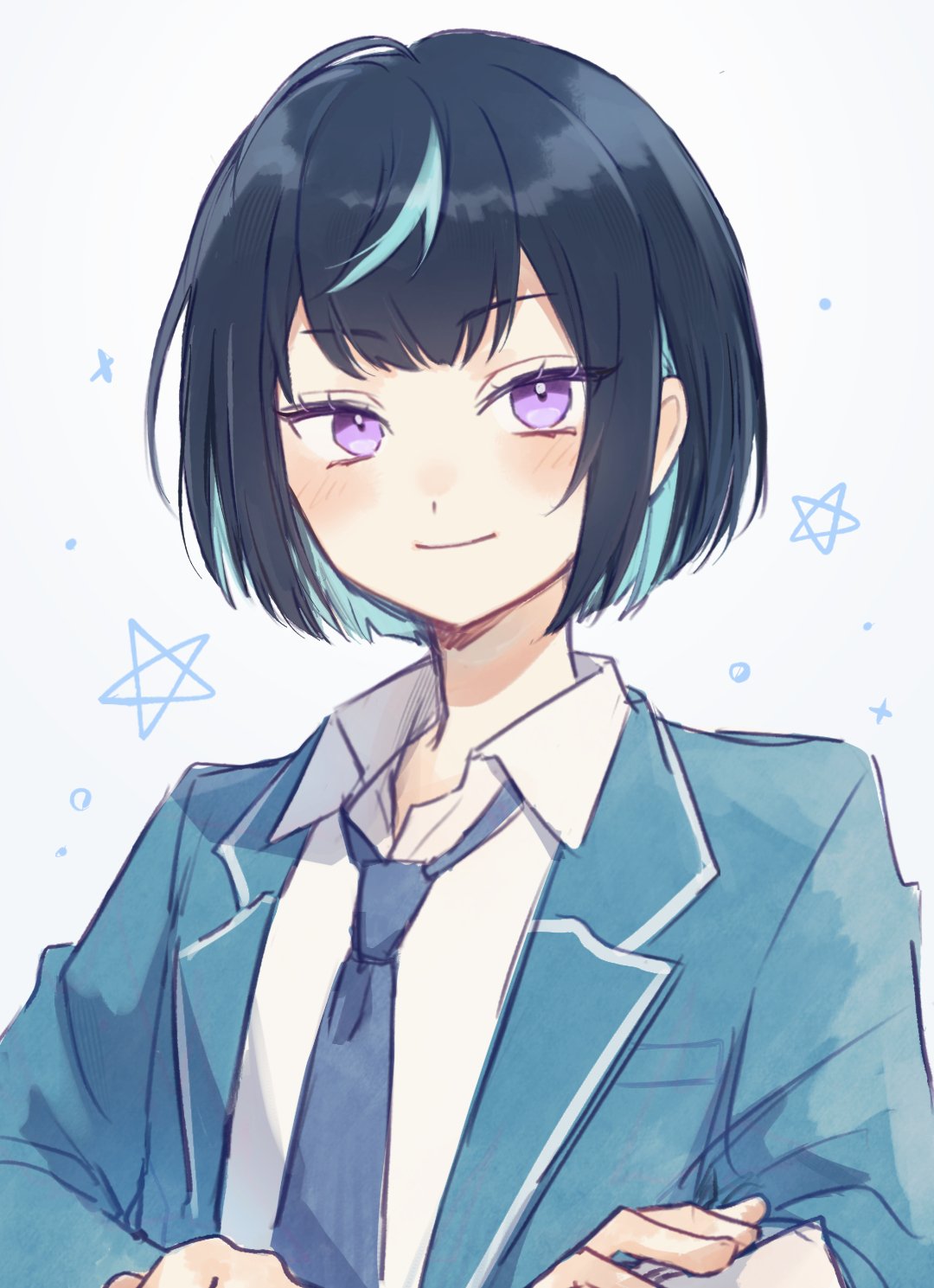 The Big ImageBoard (TBIB) - 0mochi 2b 1boy androgynous bishounen black hair blue jacket blue ...