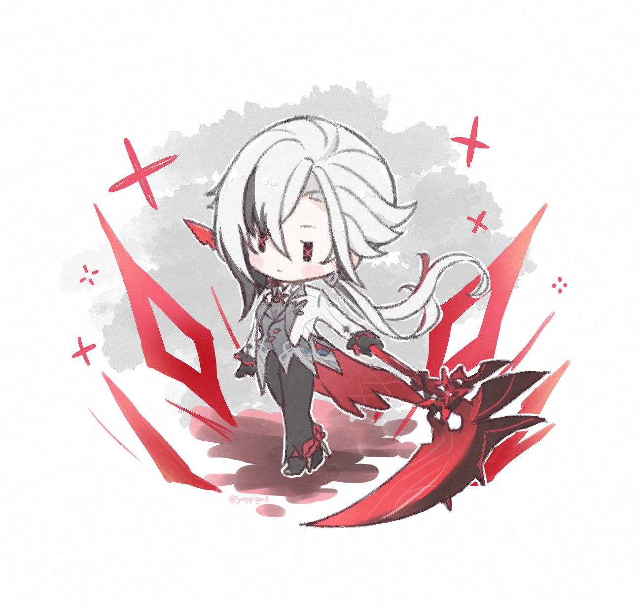 The Big ImageBoard (TBIB) - 1girl arlecchino (genshin impact) black ...