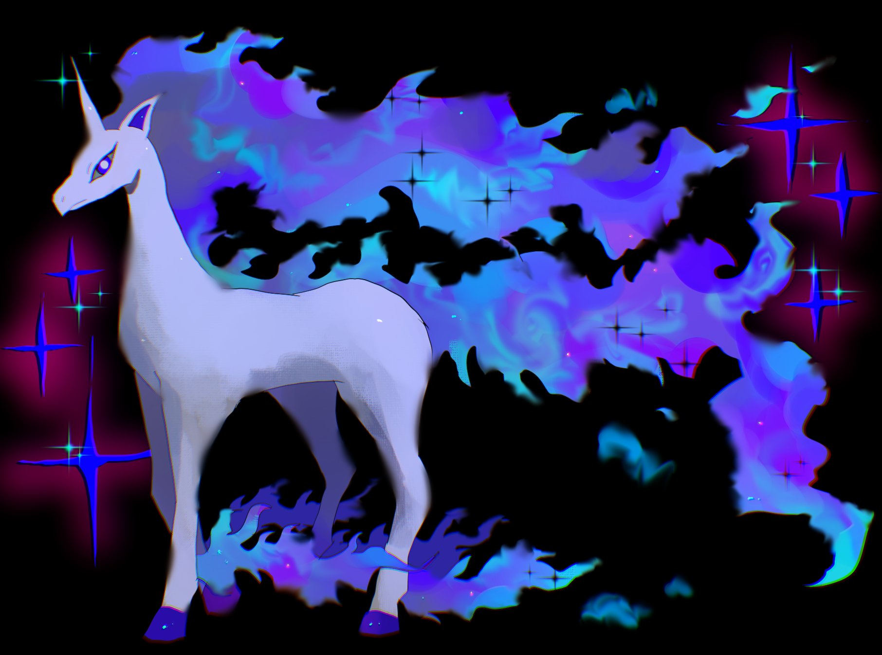 The Big ImageBoard (TBIB) - alternate color animal focus blue fire ...