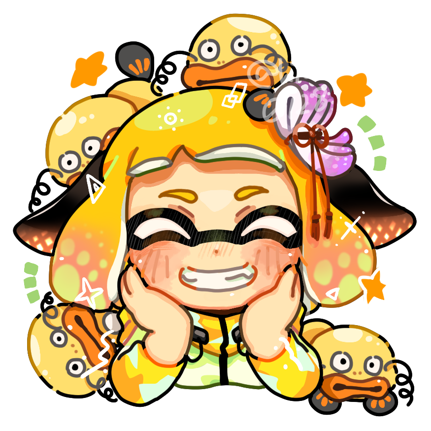 The Big ImageBoard (TBIB) - 1girl ^ ^ agent 4 (splatoon) blonde hair closed eyes commentary ...