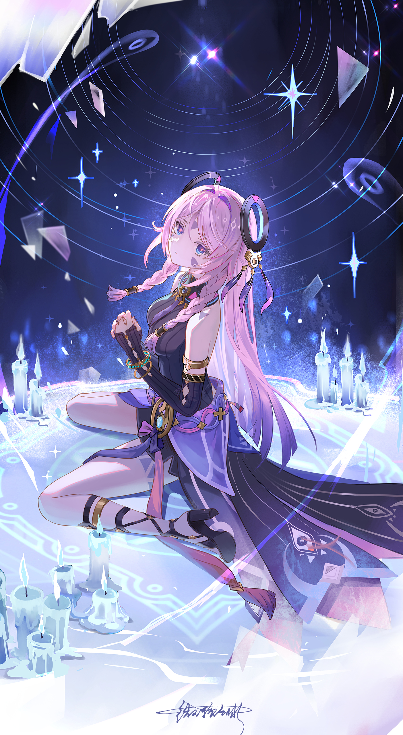 The Big Imageboard Tbib 1girl Absurdres Bare Shoulders Black Footwear Black Gloves Black
