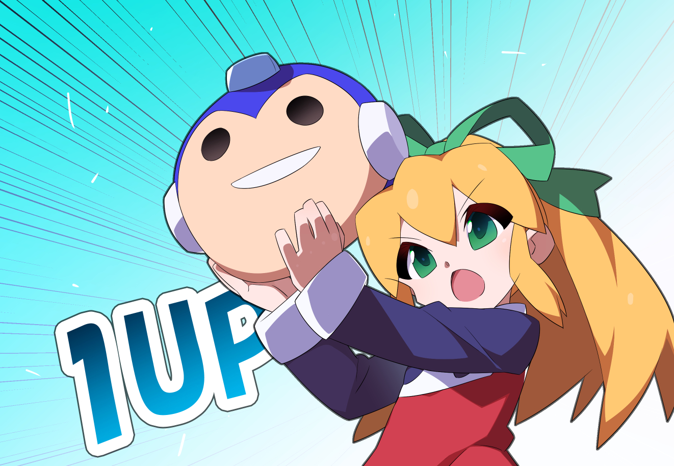 The Big ImageBoard (TBIB) - 1girl 1up blue background dress gradient ...