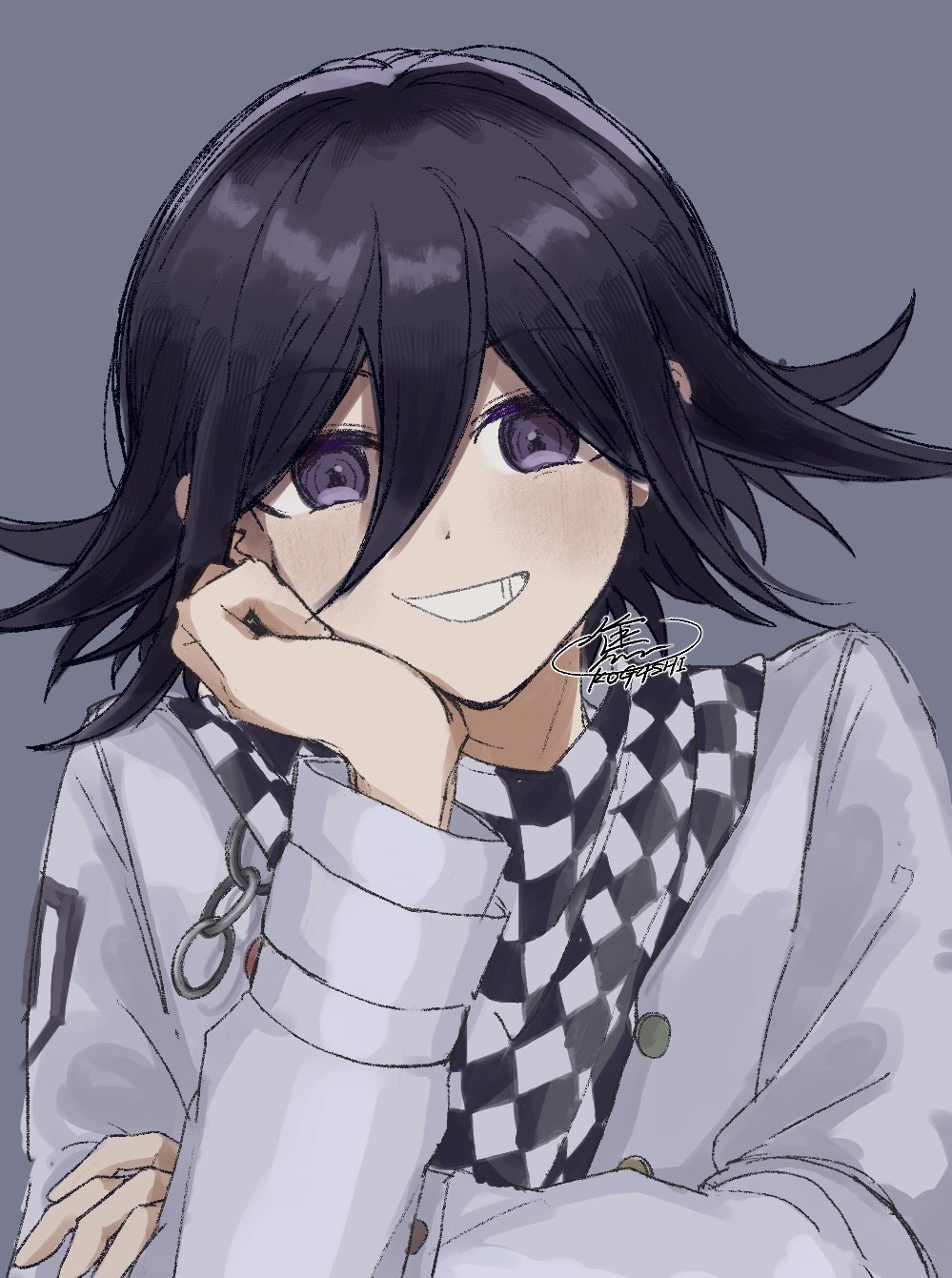 The Big ImageBoard (TBIB) - 1boy arm across chest arm belt black hair ...
