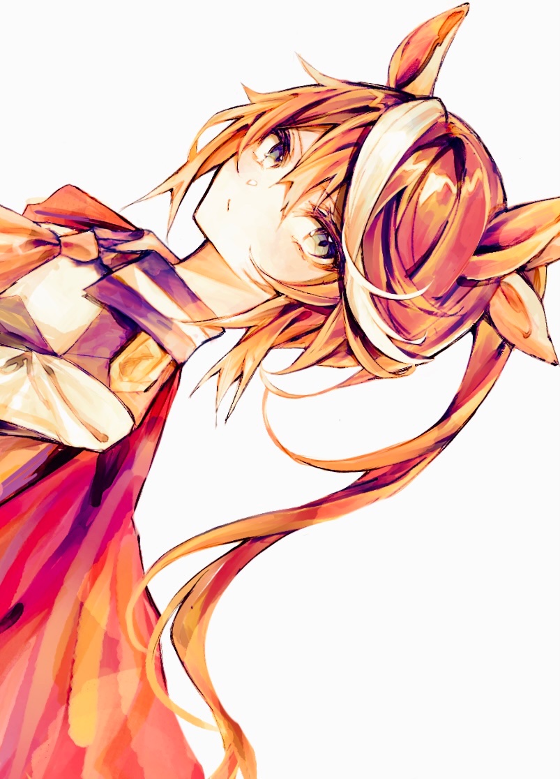 The Big ImageBoard (TBIB) - 1girl animal ears ascot blue eyes blush bow brown hair ear ribbon ...