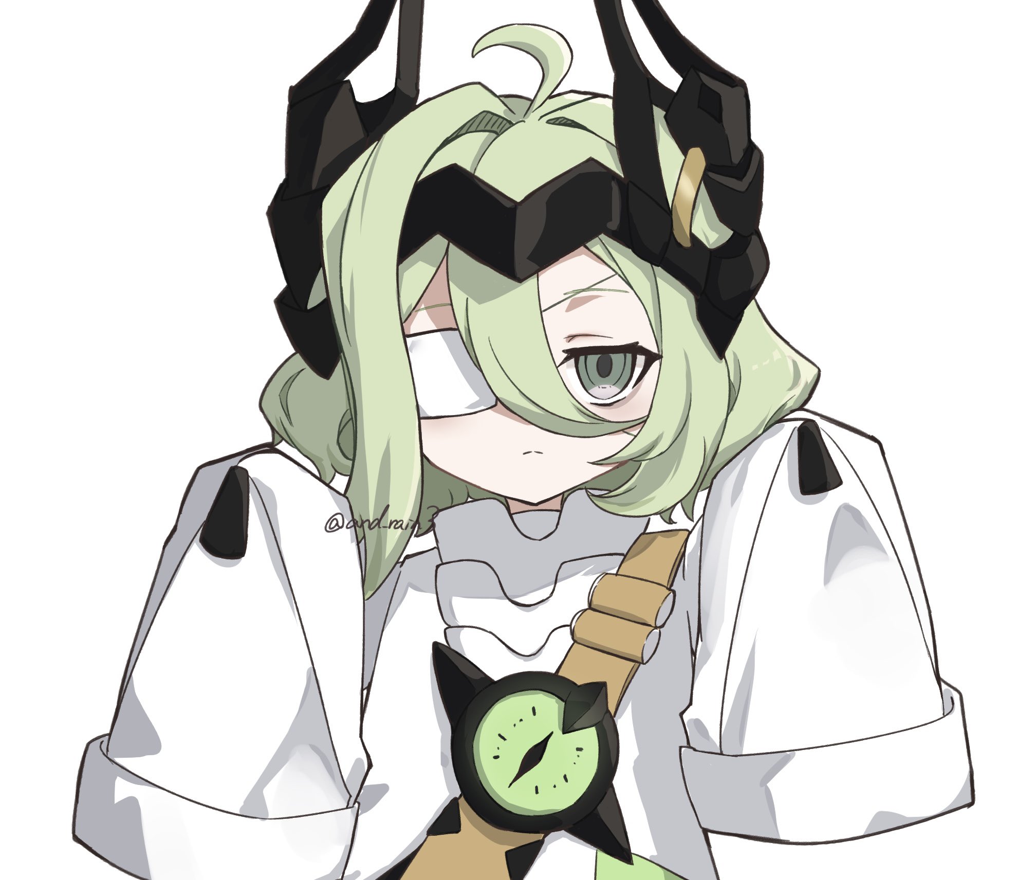 The Big ImageBoard (TBIB) - 1girl ahoge commentary eyepatch green eyes ...