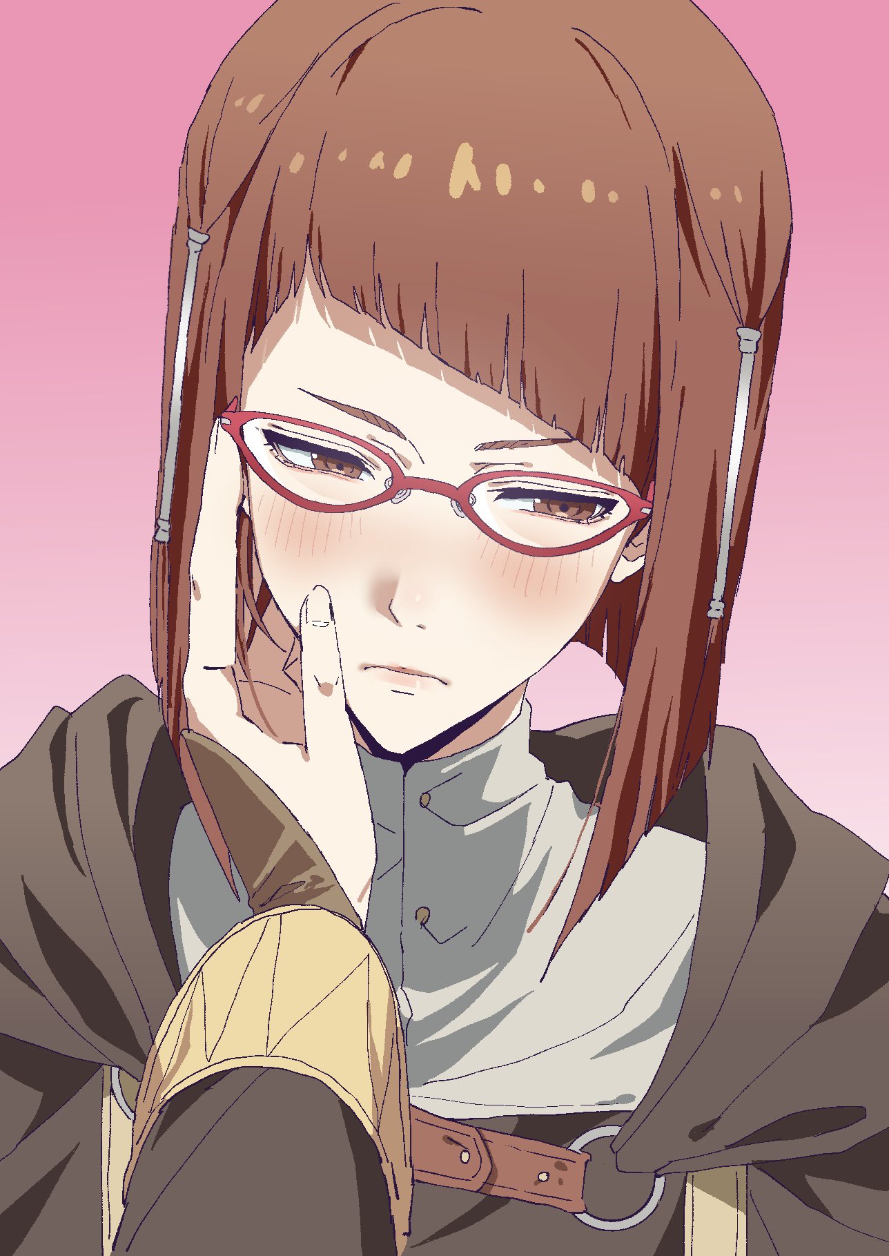 The Big ImageBoard (TBIB) - 1girl 1other black robe blunt ends blush ...