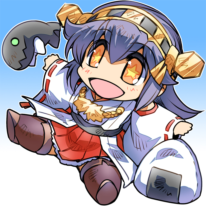 The Big ImageBoard (TBIB) - 1girl abyssal ship blue background chibi ...