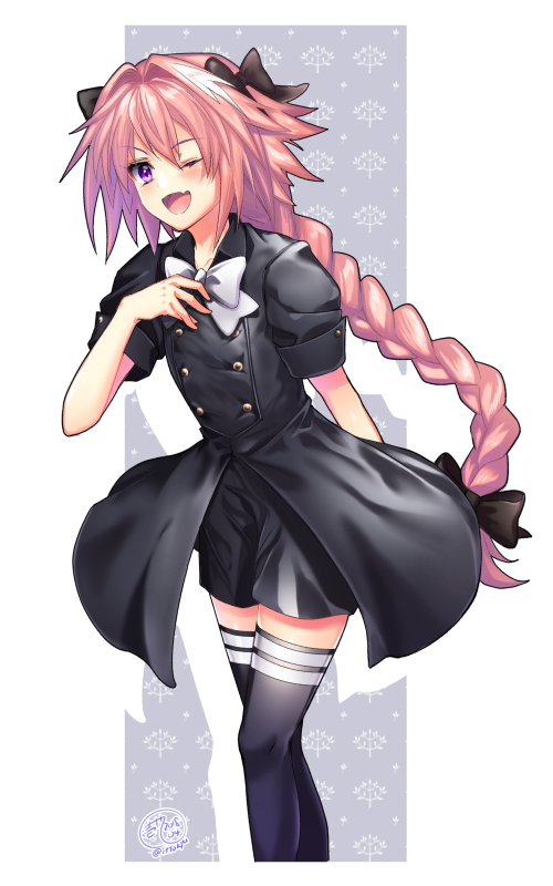 The Big ImageBoard (TBIB) - ;d arm behind back astolfo (fate) black bow ...