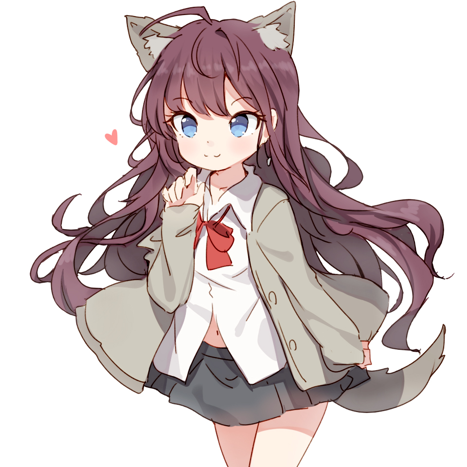 The Big ImageBoard (TBIB) - :3 ahoge animal ear fluff animal ears blue eyes brown hair cat ears ...
