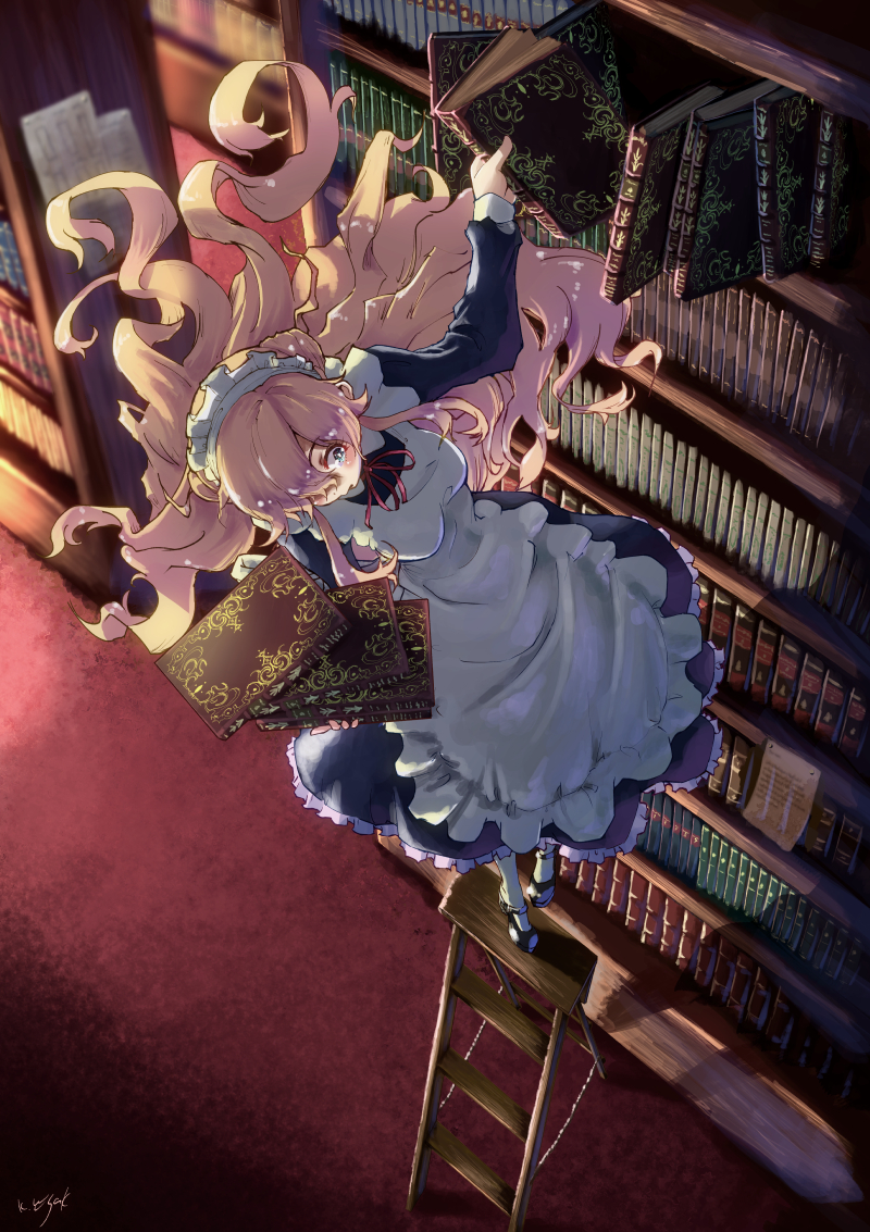 The Big Imageboard Tbib Alicia Kagawa Yuusaku Apron Blonde Hair