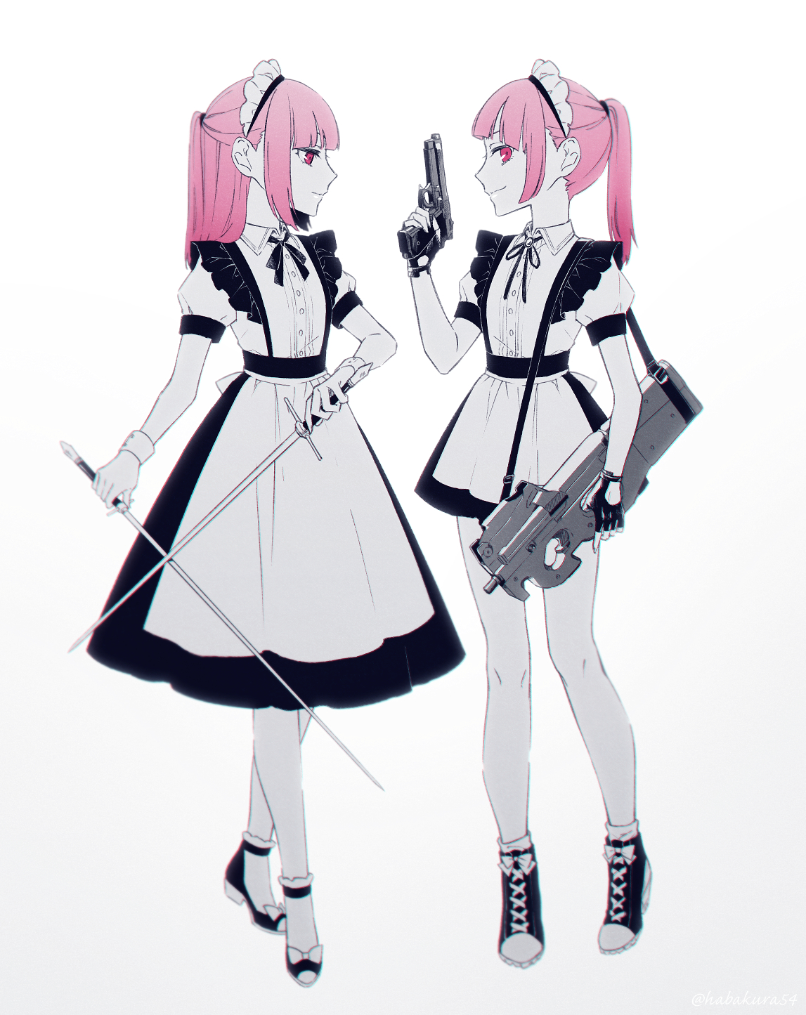 The Big ImageBoard (TBIB) - 2girls beretta 92 blurry bullpup commentary ...