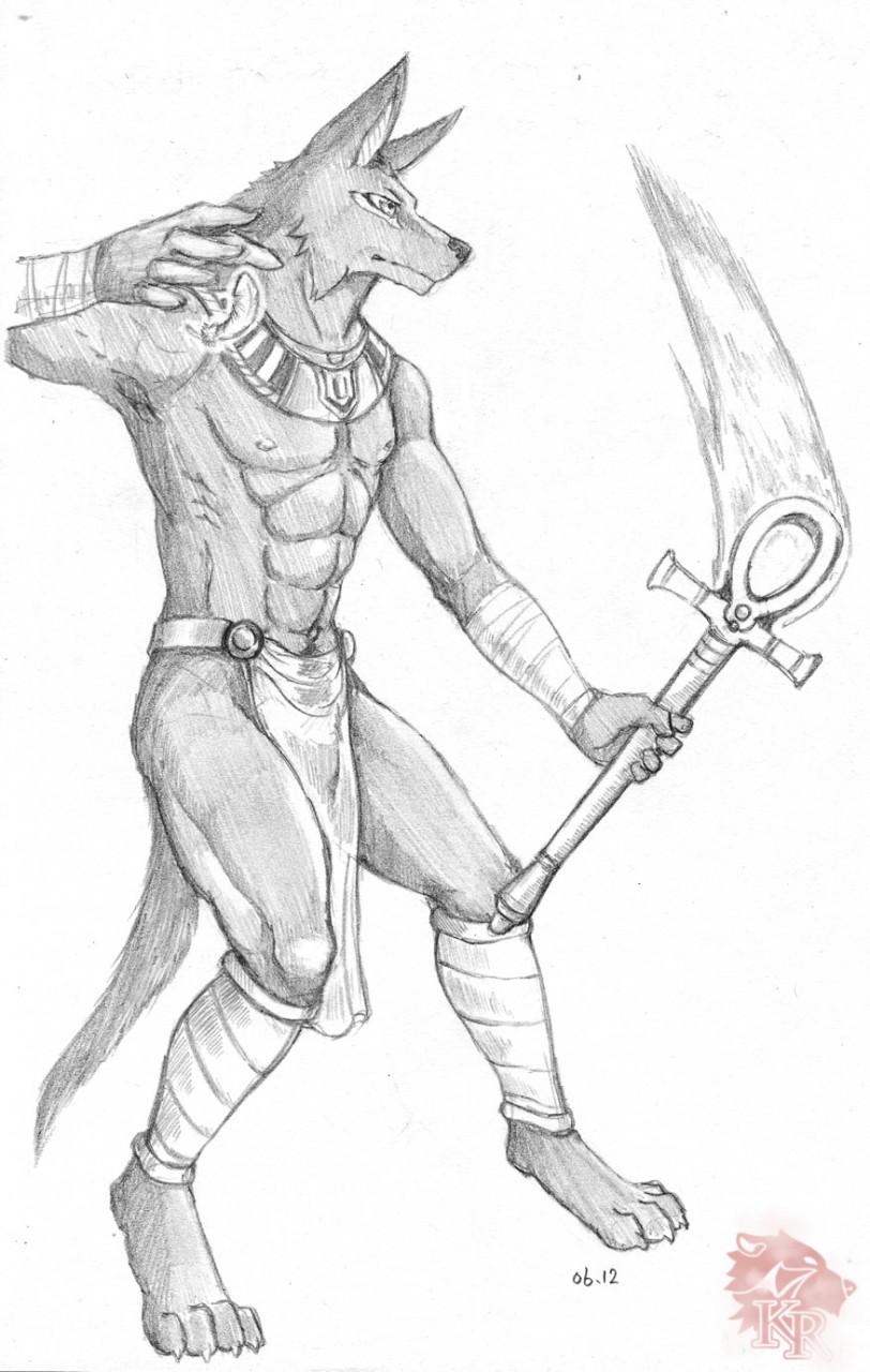 The Big ImageBoard (TBIB) - abs ankh anthro anubian jackal anubis baroque (artist) bottomwear ...