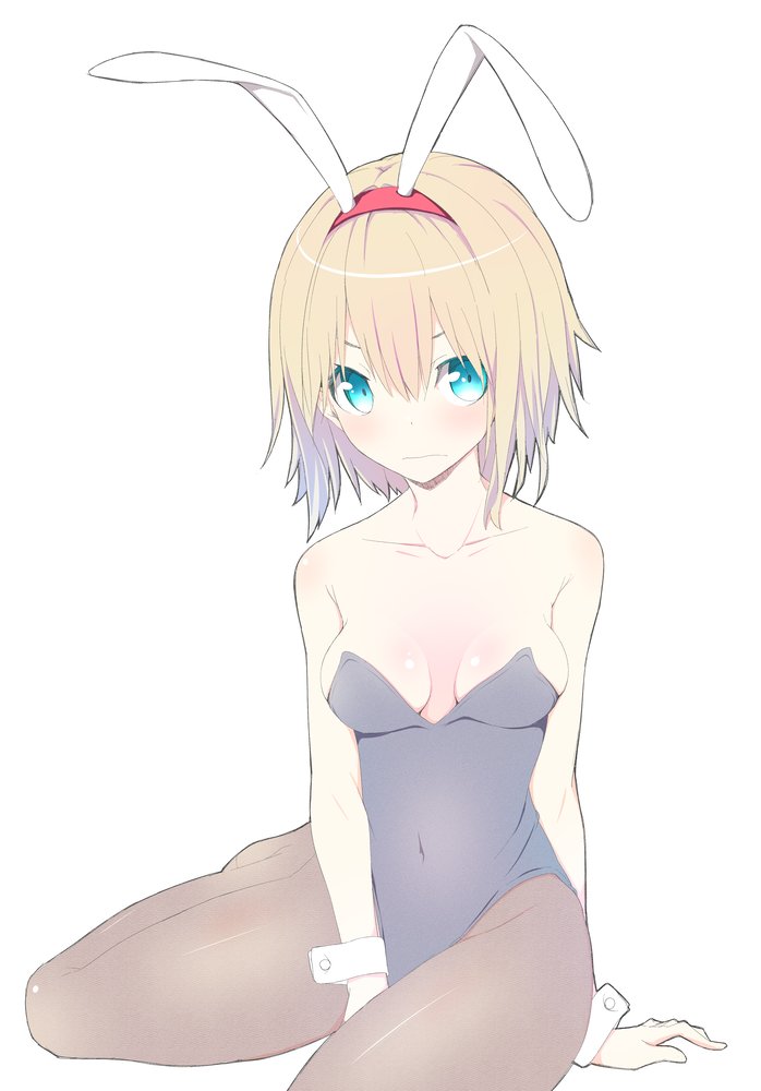 The Big ImageBoard (TBIB) - 1girl alice margatroid animal ears arm support bare arms bare ...