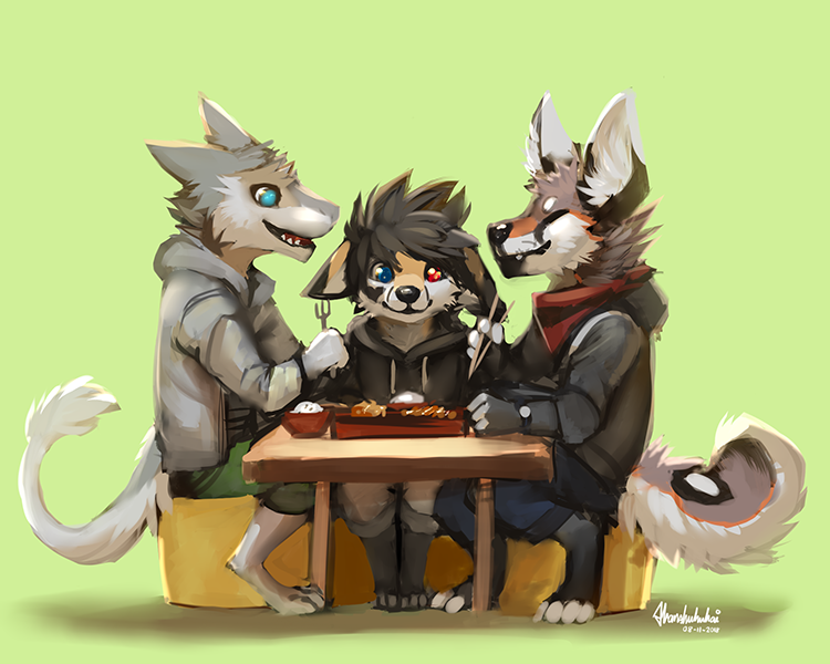 The Big ImageBoard (TBIB) - 2018 anthro blue eyes canine clothed clothing digital media (artwork ...