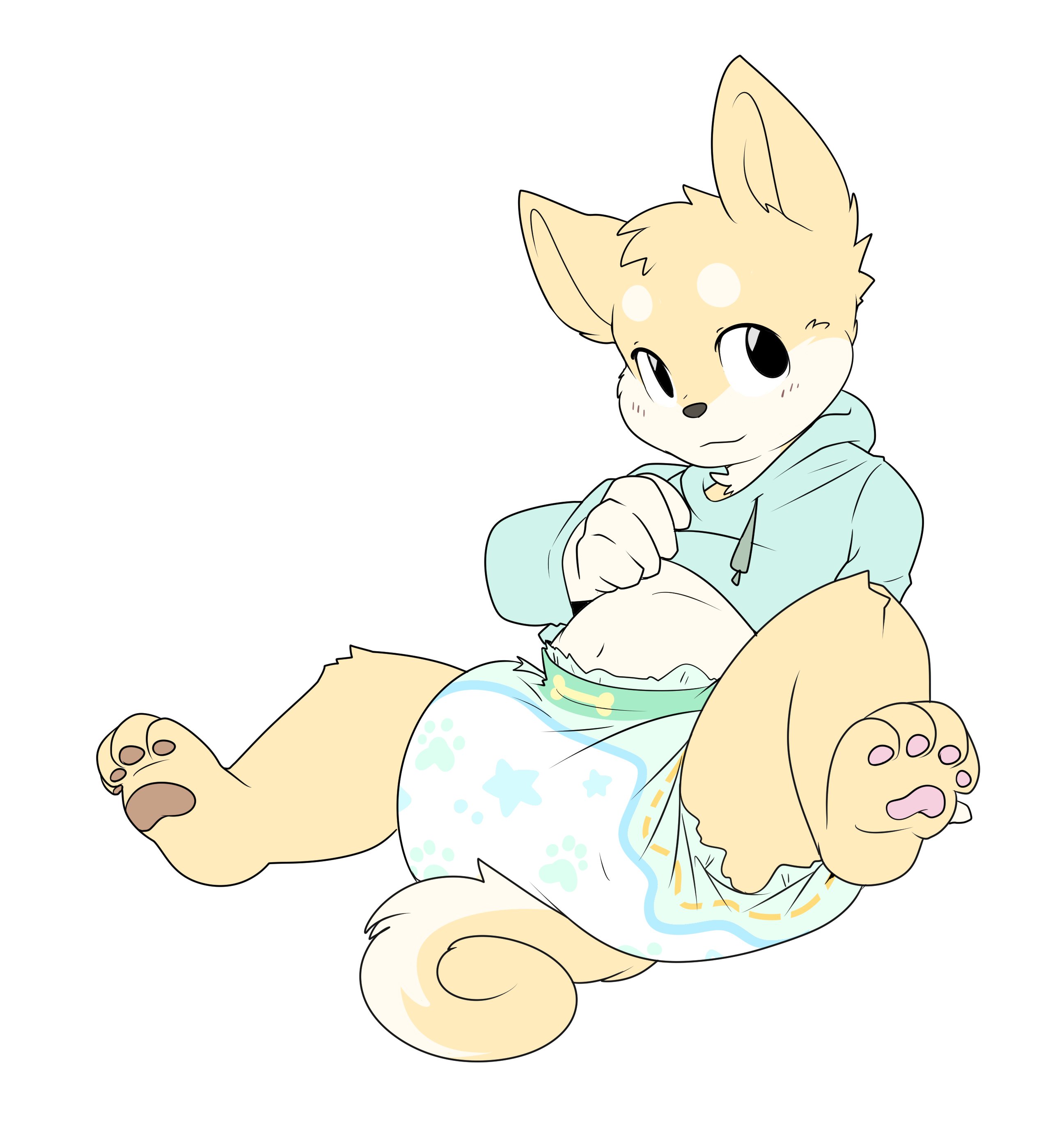 The Big ImageBoard (TBIB) - absurd res anthro biped canid canine canis clean diaper clothing ...