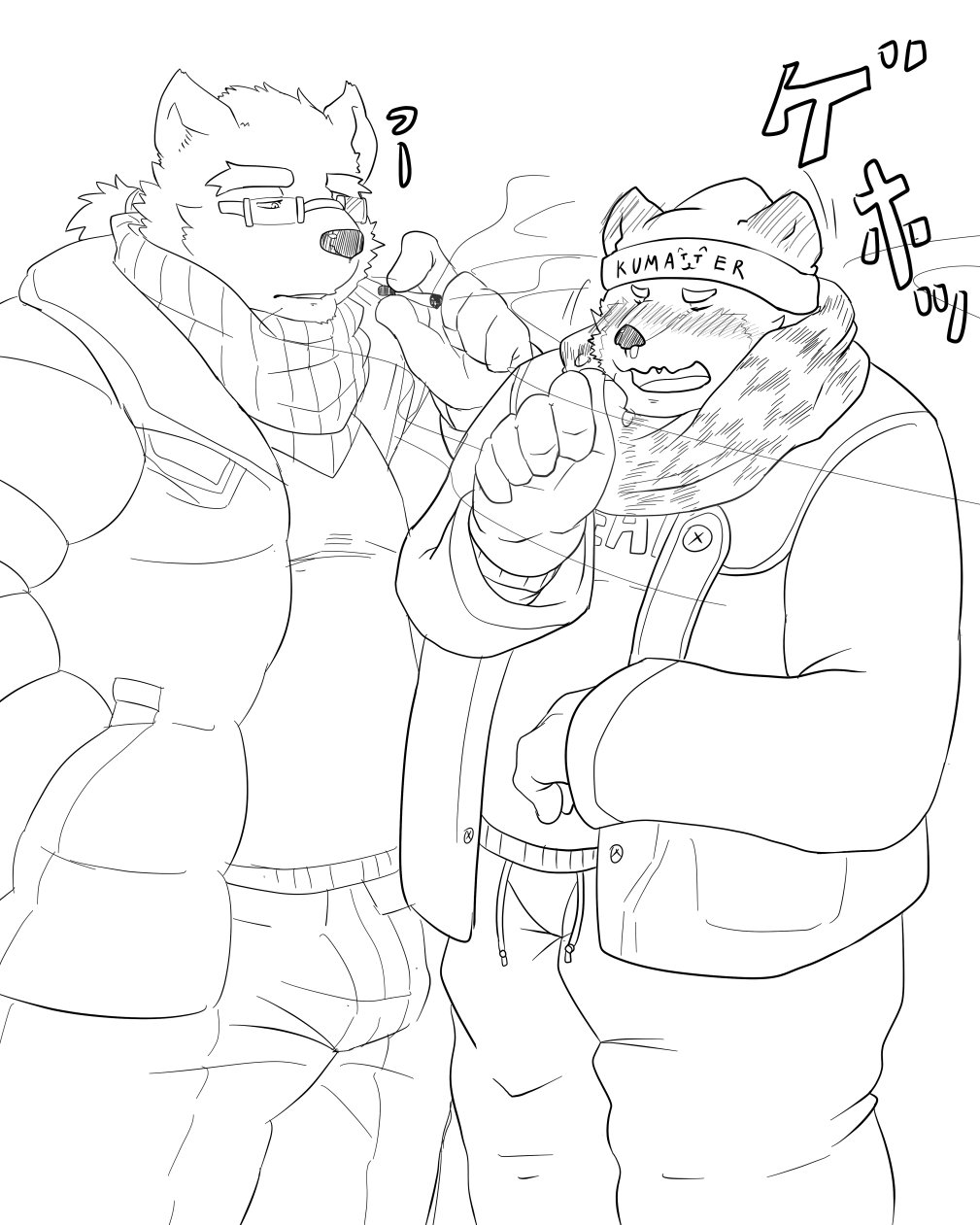 The Big Imageboard Tbib 2018 Anthro Bear Belly Bulge Clothing Duo