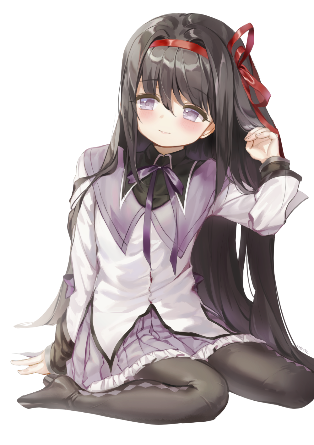 The Big Imageboard Tbib Akemi Homura Argyle Argyle Legwear Bangs