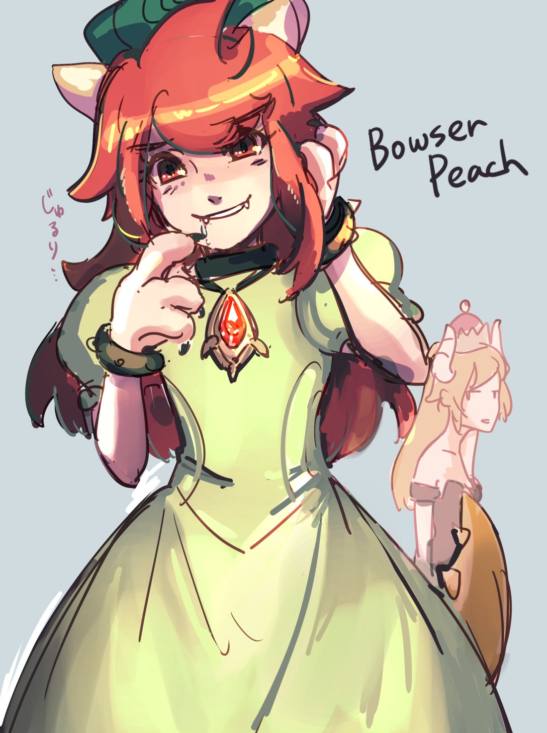 The Big ImageBoard (TBIB) - black dress bowser peach bowsette collar ...