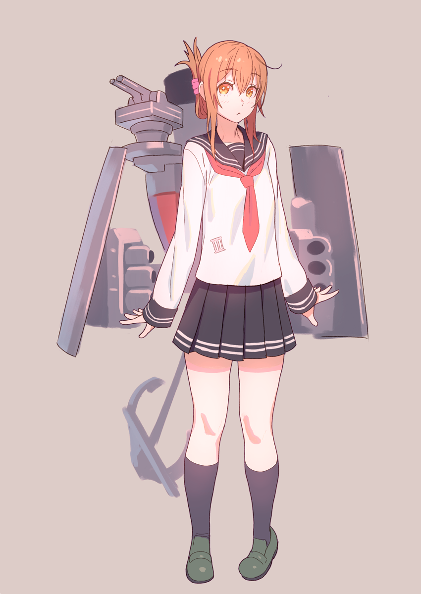 The Big ImageBoard (TBIB) - 1girl anchor anchor symbol black sailor collar black skirt black ...