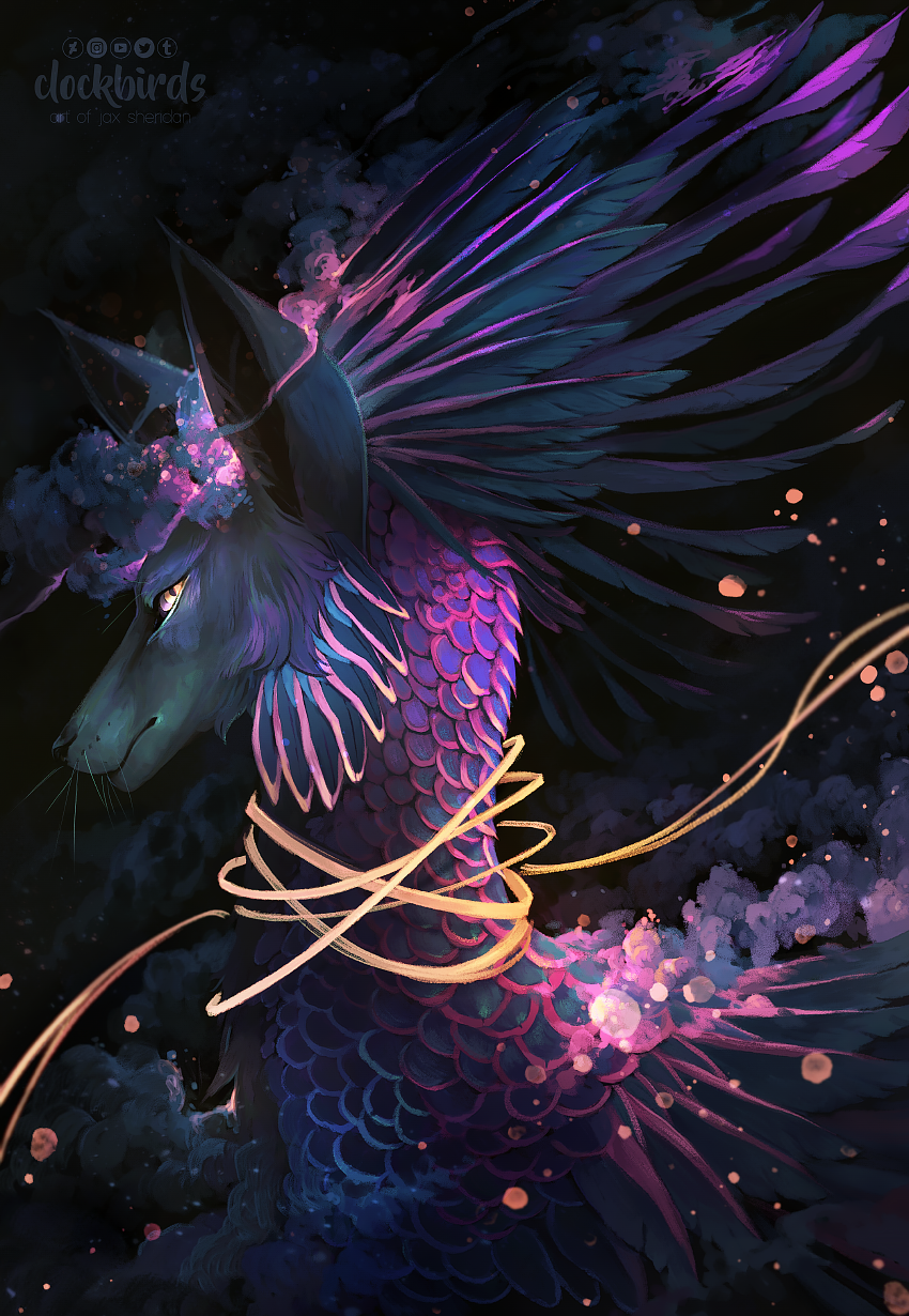 The Big ImageBoard (TBIB) - 2018 ambiguous gender black body black feathers black nose canid ...