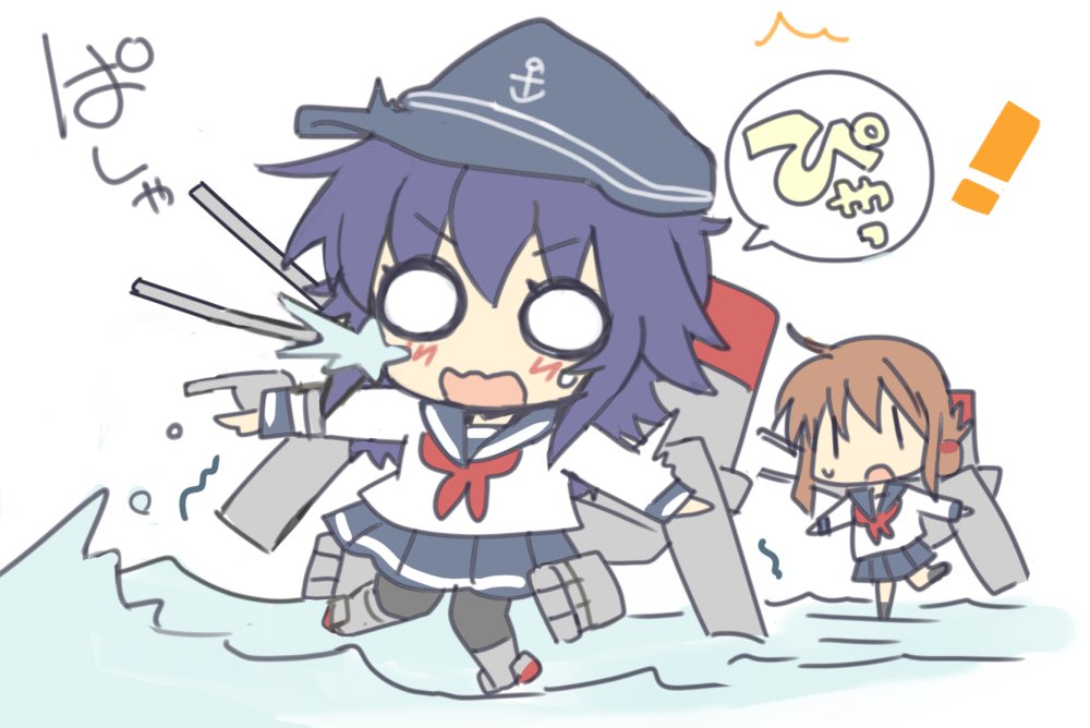 The Big Imageboard Tbib 2girls Akatsuki Kantai Collection Anchor