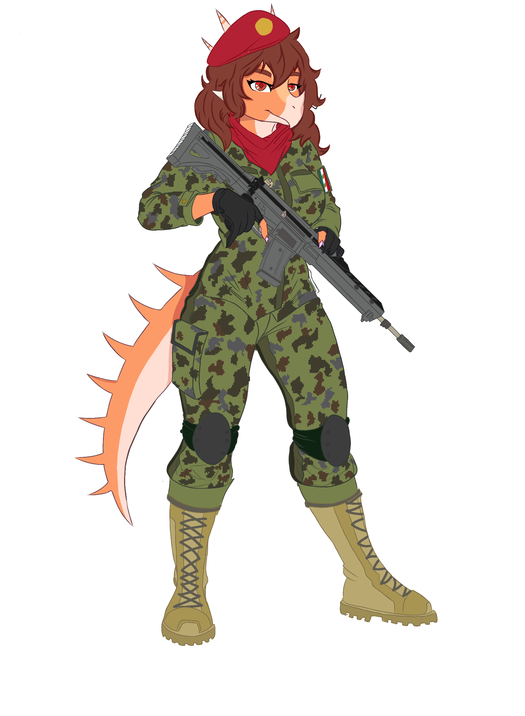 The Big ImageBoard (TBIB) - 5 fingers absurd res alpha channel anthro aquilops automatic weapon ...