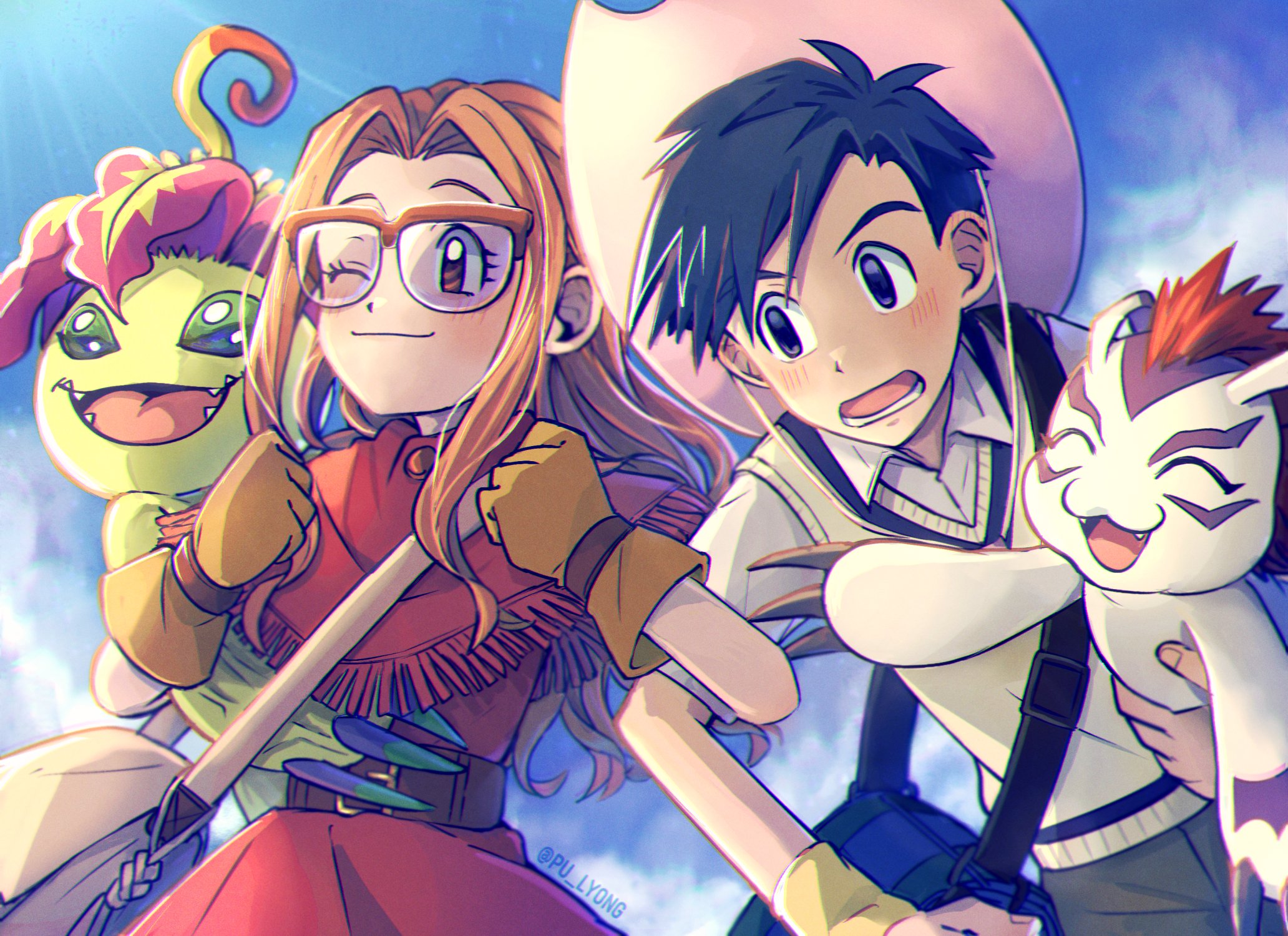 The Big ImageBoard (TBIB) - brown hair child cloud cloudy sky digimon ...