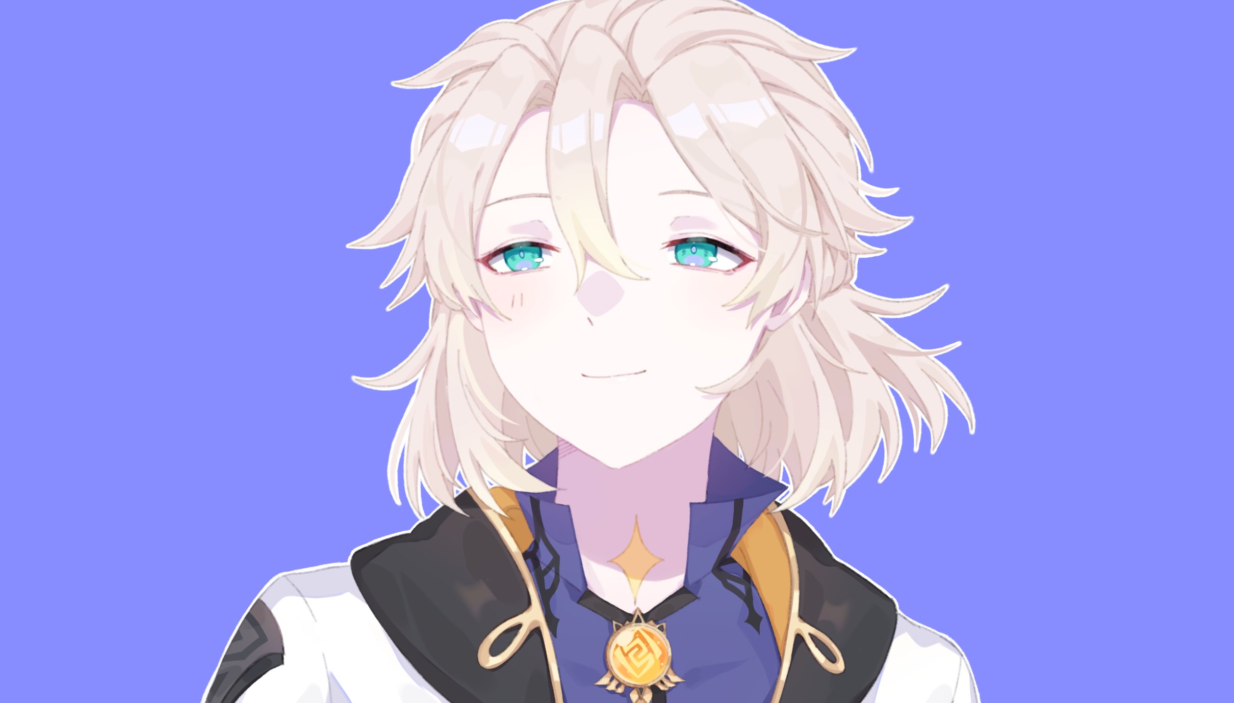 The Big ImageBoard (TBIB) - 1boy albedo (genshin impact) aqua eyes blue ...