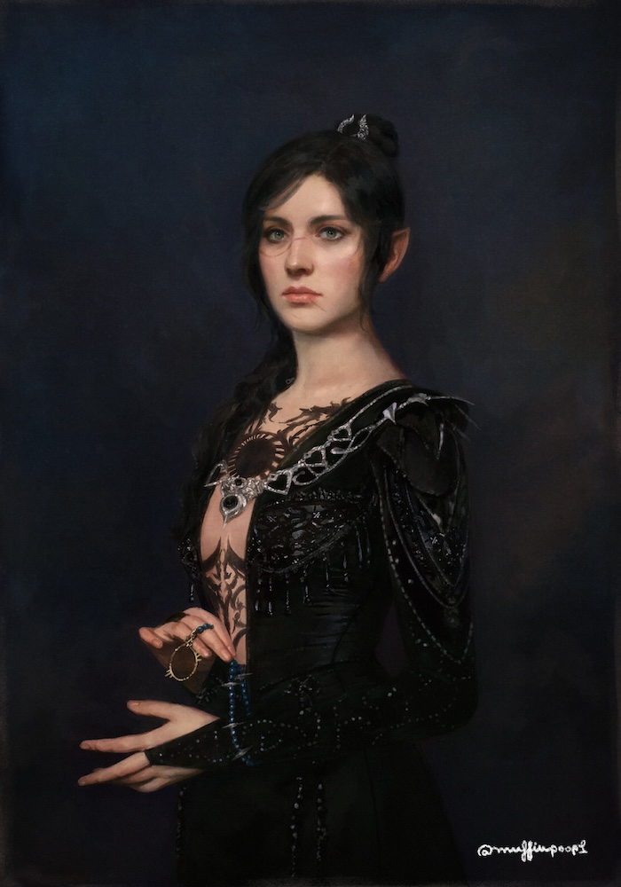 The Big ImageBoard (TBIB) - 1girl artist name baldur's gate baldur's gate 3 black dress black ...