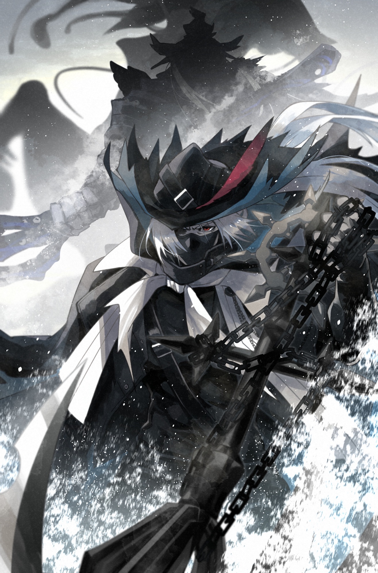 The Big ImageBoard (TBIB) - 2boys anchor arknights black cape black hat ...