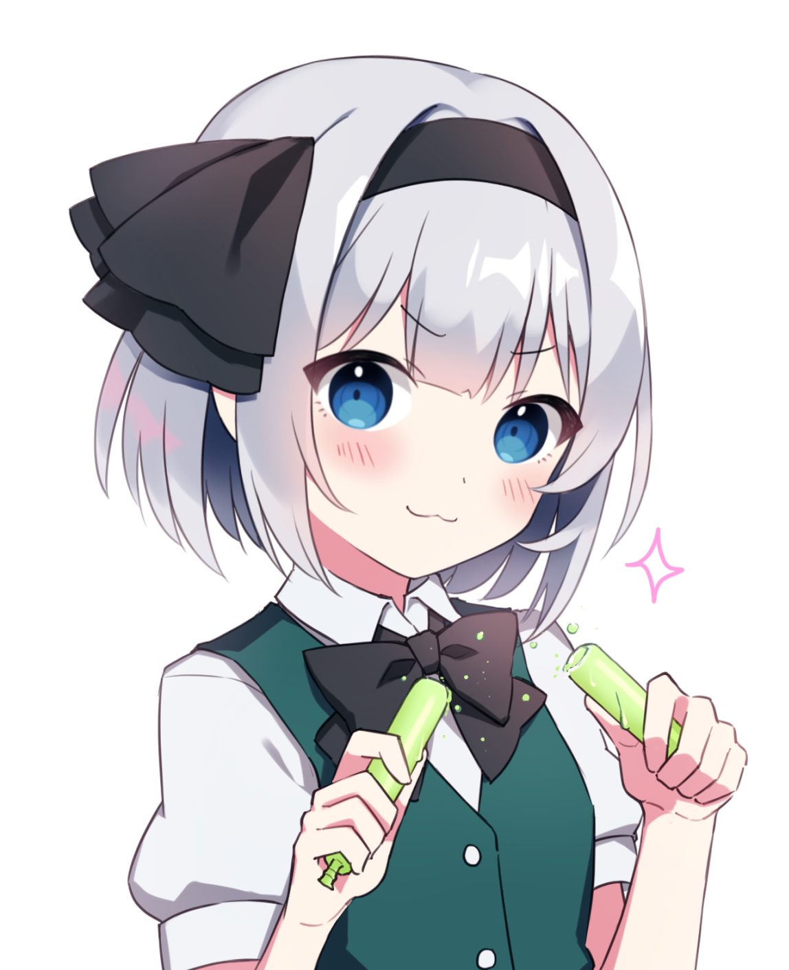 The Big ImageBoard (TBIB) - 1girl :3 black bow black bowtie black hairband blue eyes blush bow ...