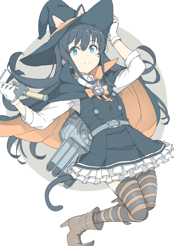 The Big ImageBoard (TBIB) - 1girl adapted turret animal ears asashio (kancolle) asashio kai ni ...