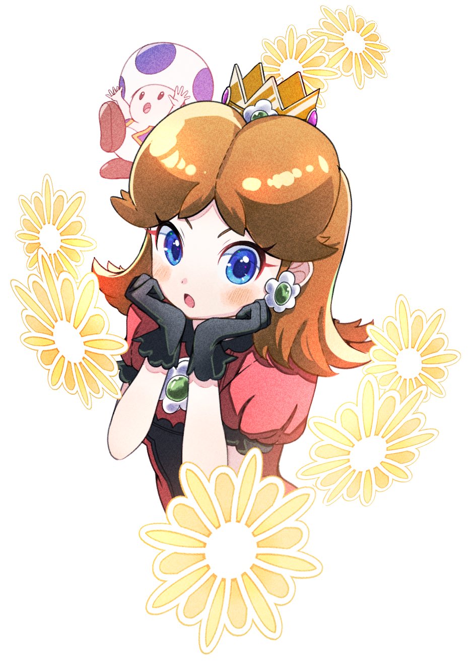 The Big ImageBoard (TBIB) - 1boy 1girl black gloves blue eyes blue toad ...